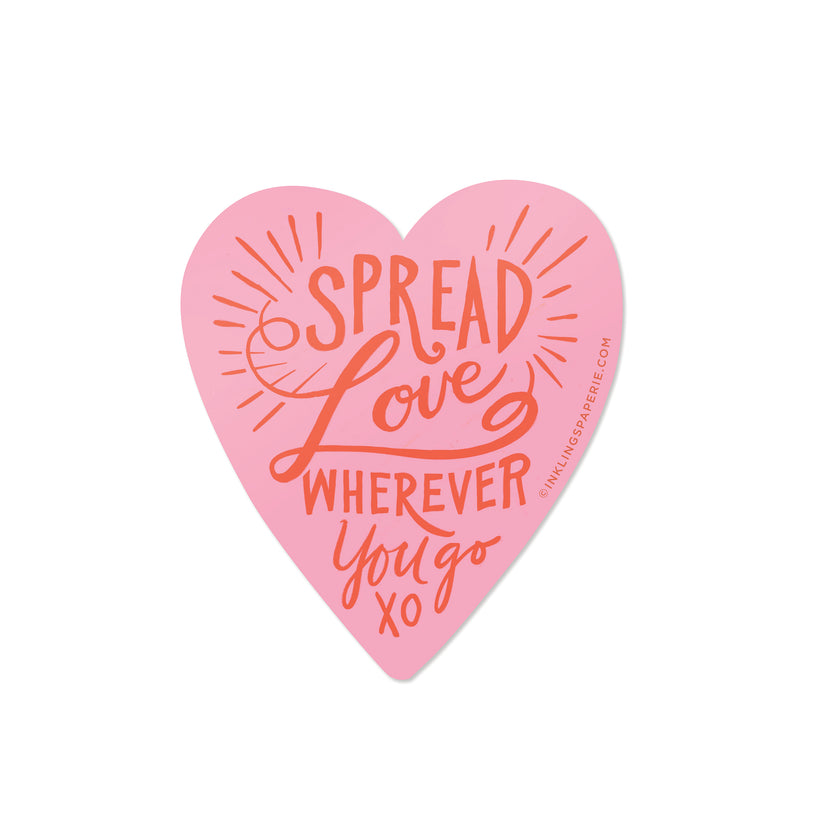 Vinyl Sticker - Spread Love – Inklings Paperie