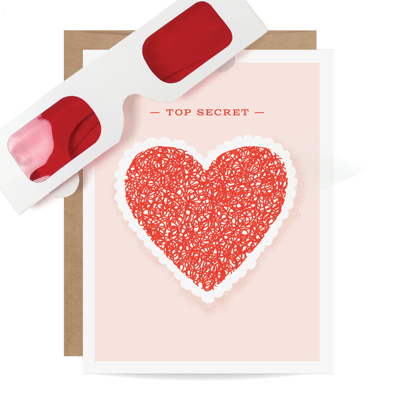 Decoder Card - Top Secret Heart – Inklings Paperie